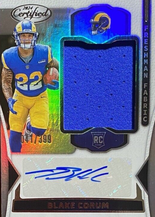 Blake Corum 2024 Certified #FMS-BCM Freshman Fabric Signatures - Mirror ...