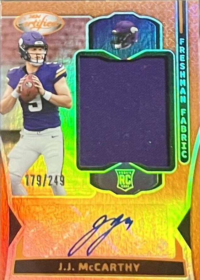 JJ McCarthy 2024 Certified #FMS-JMY Freshman Fabric Signatures - Mirror ...