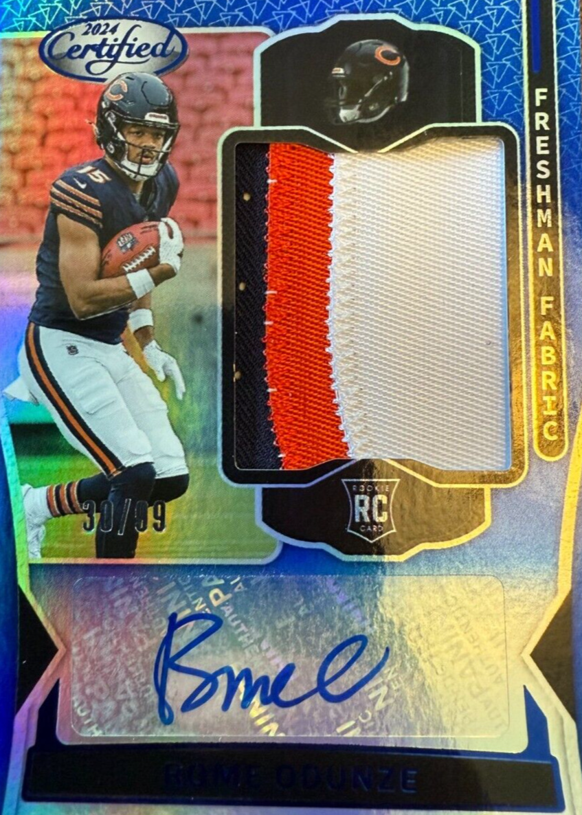 Rome Odunze 2024 Certified #FMS-ROE Freshman Fabric Signatures - Mirror ...