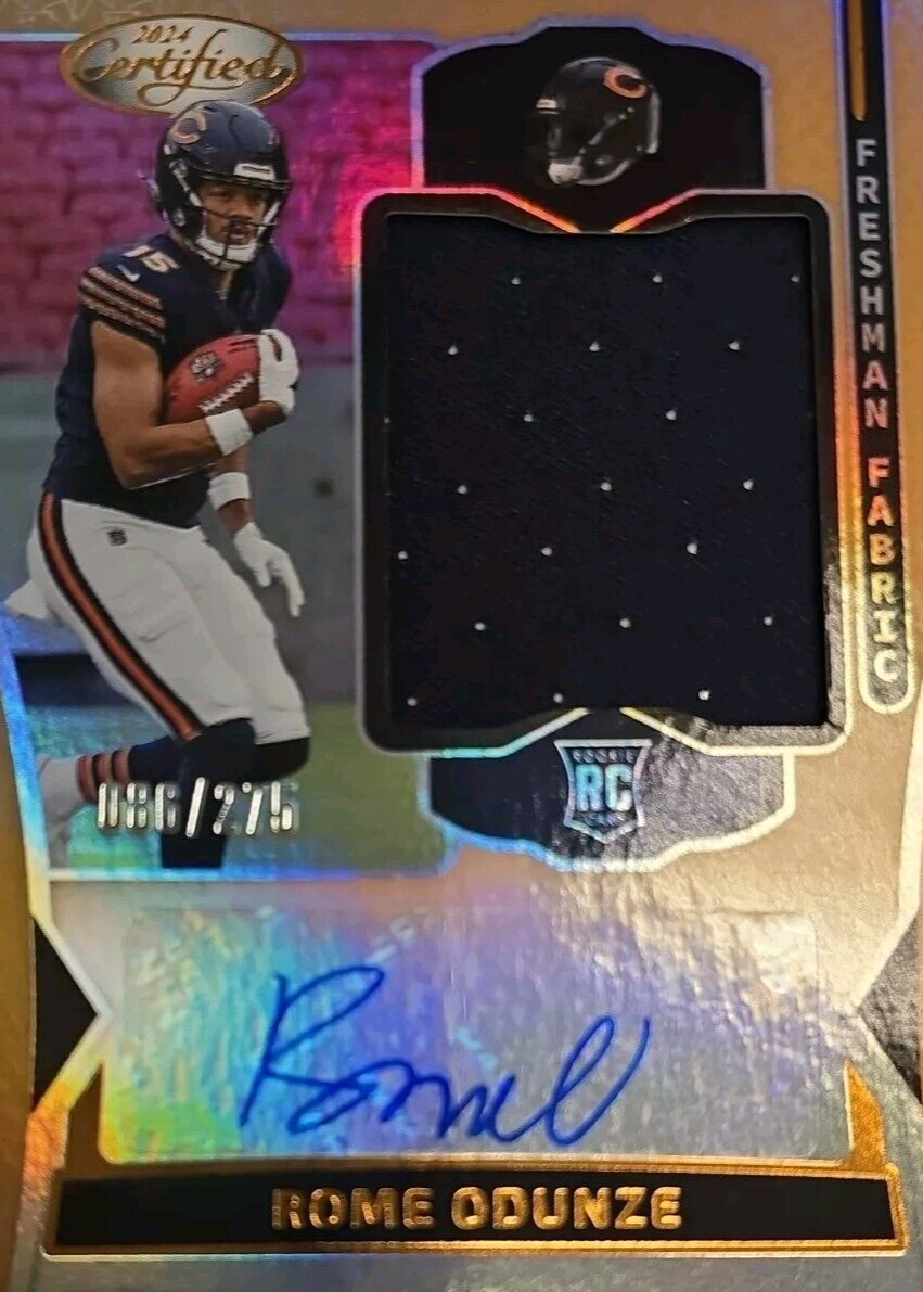 Rome Odunze 2024 Certified #FMS-ROE Freshman Fabric Signatures - Mirror ...
