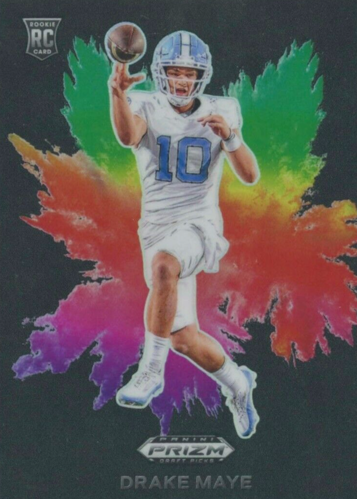 Drake Maye 2024 Prizm Draft Picks #CB-4 Black Color Blast /(SSP) Price ...