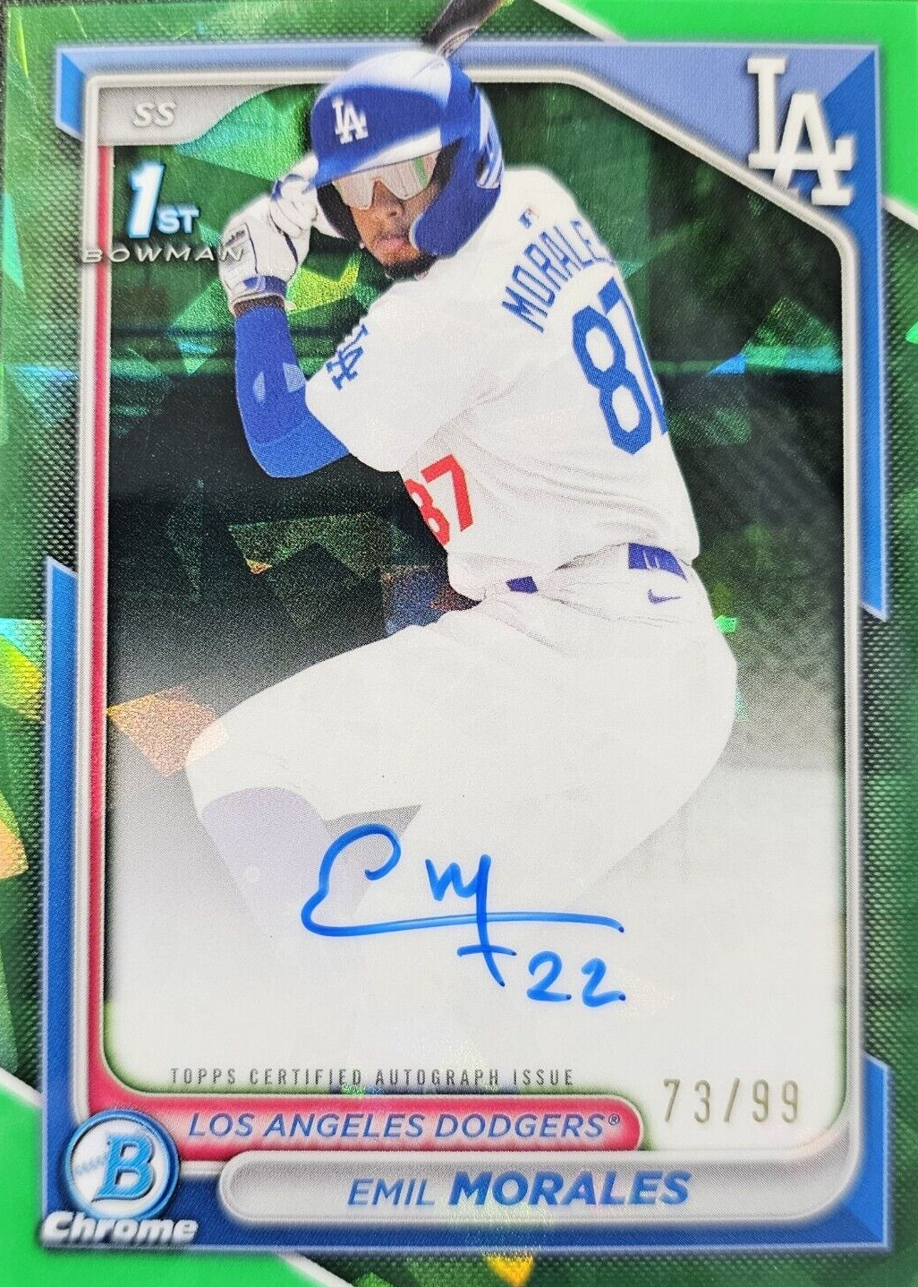 Emil Morales 2024 Bowman Chrome Sapphire Edition #CSPA-EM Prospect Auto ...