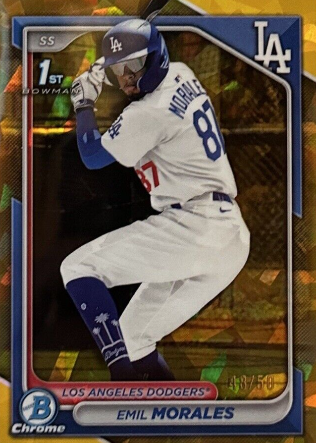 Emil Morales 2024 Bowman Chrome Sapphire Edition #BCP-221 Prospects ...