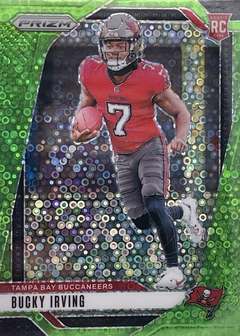 Bucky Irving 2024 Prizm #316 No Huddle Neon Green /10 Price Guide ...