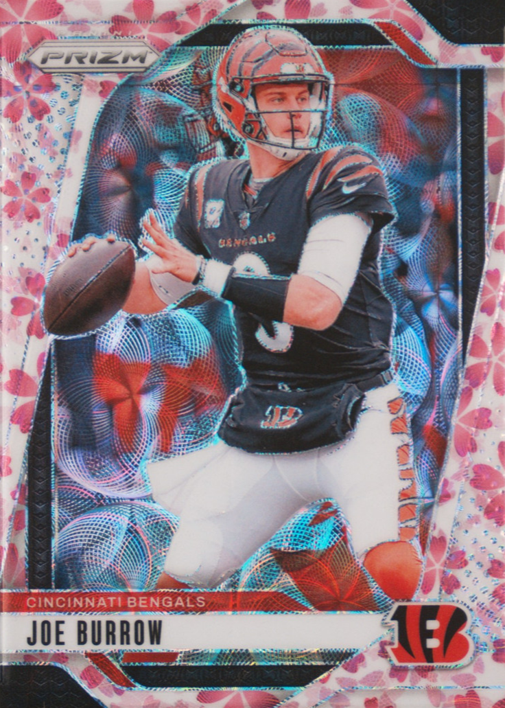 Joe Burrow 2024 Prizm #55 Choice Cherry Blossom /15 Price Guide ...