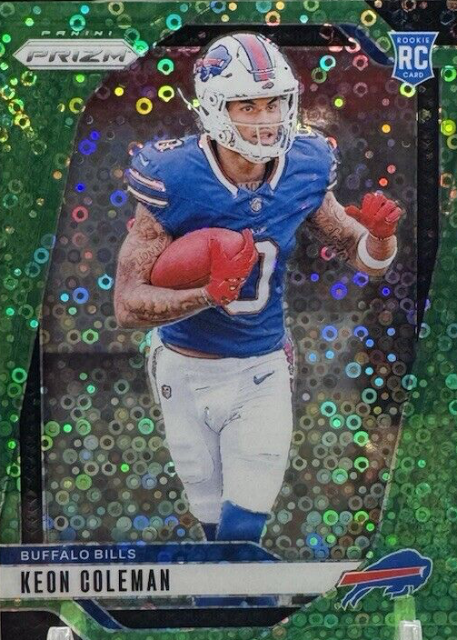 Keon Coleman 2024 Prizm #362 No Huddle Neon Green /10 Price Guide ...