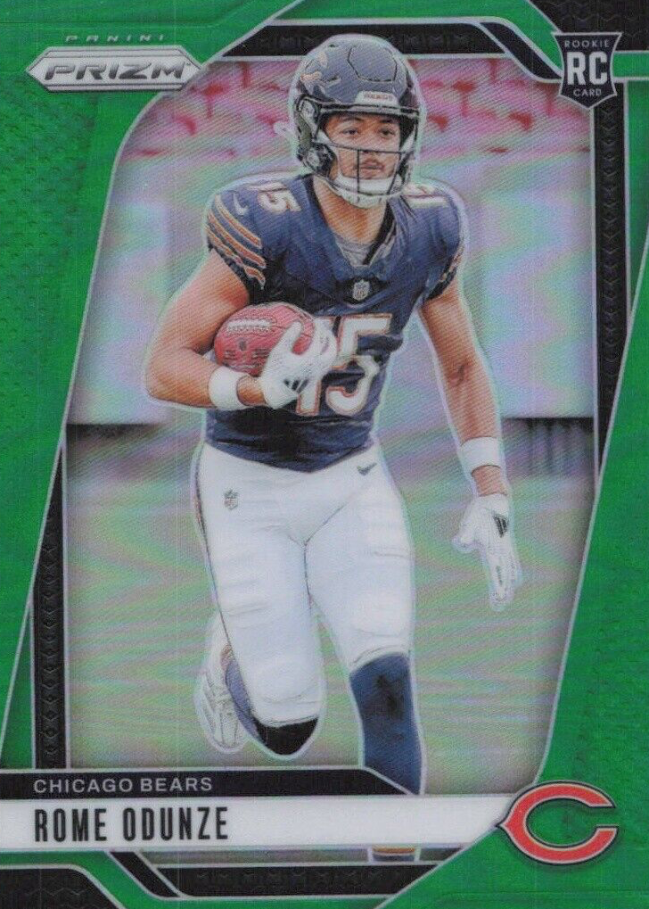 Rome Odunze 2024 Prizm #385 Green Price Guide - Sports Card Investor