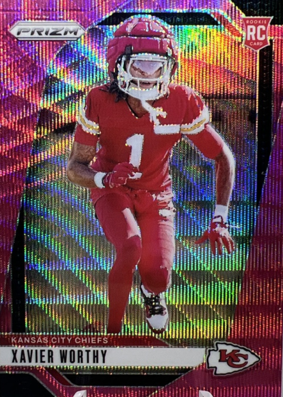 Xavier Worthy 2024 Prizm #399 Pink Wave Price Guide - Sports Card Investor