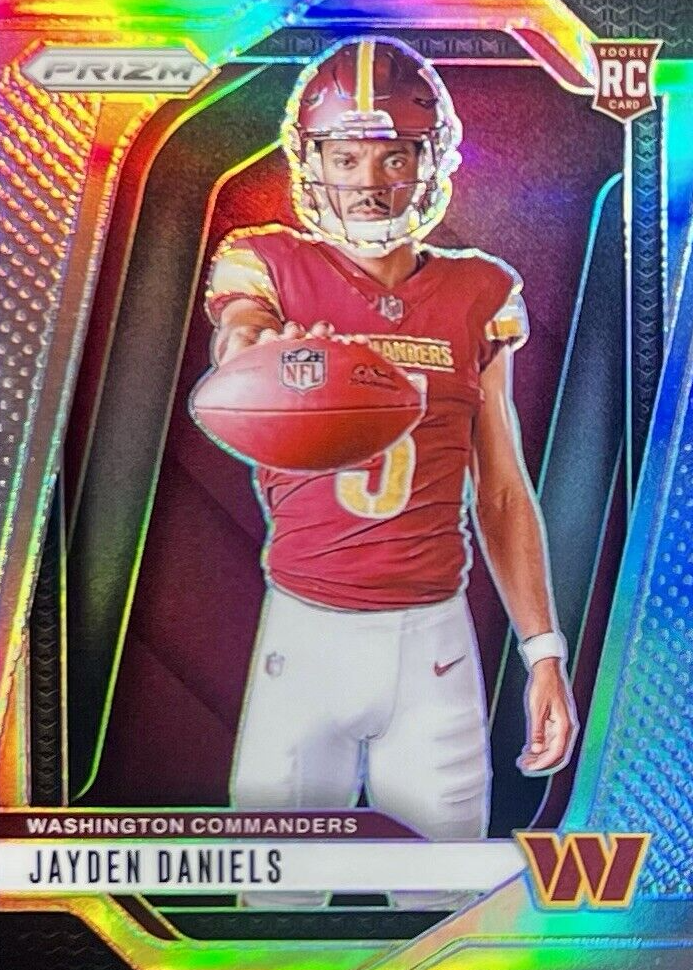 Jayden Daniels 2024 Prizm #17 Rookie Variation - Silver Price Guide - Sports Card Investor
