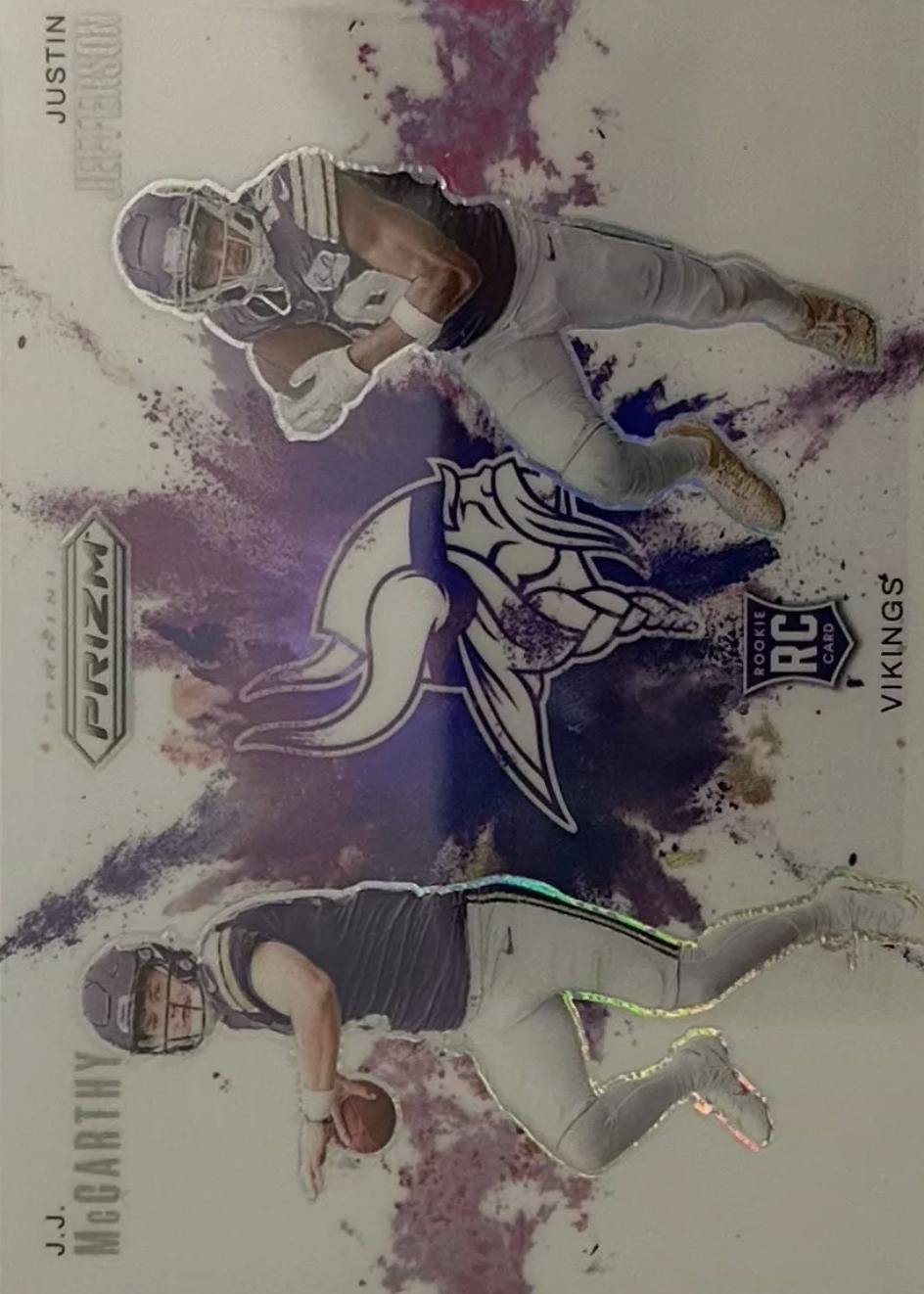 JJ McCarthy & Justin Jefferson 2024 Prizm #2 Color Blast Duals /(SSP ...