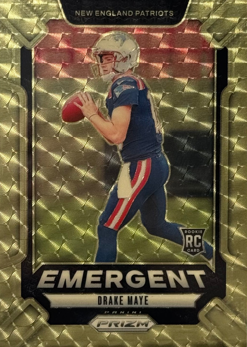 Drake Maye 2024 Prizm #4 Emergent - Gold Vinyl /5 Price Guide - Sports ...