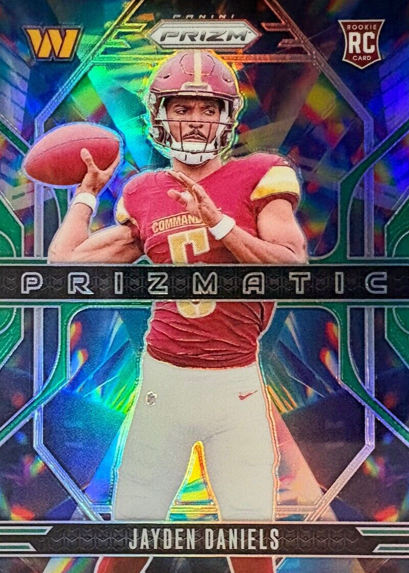 Jayden Daniels 2024 Prizm #3 Prizmatic - Green Price Guide - Sports Card Investor