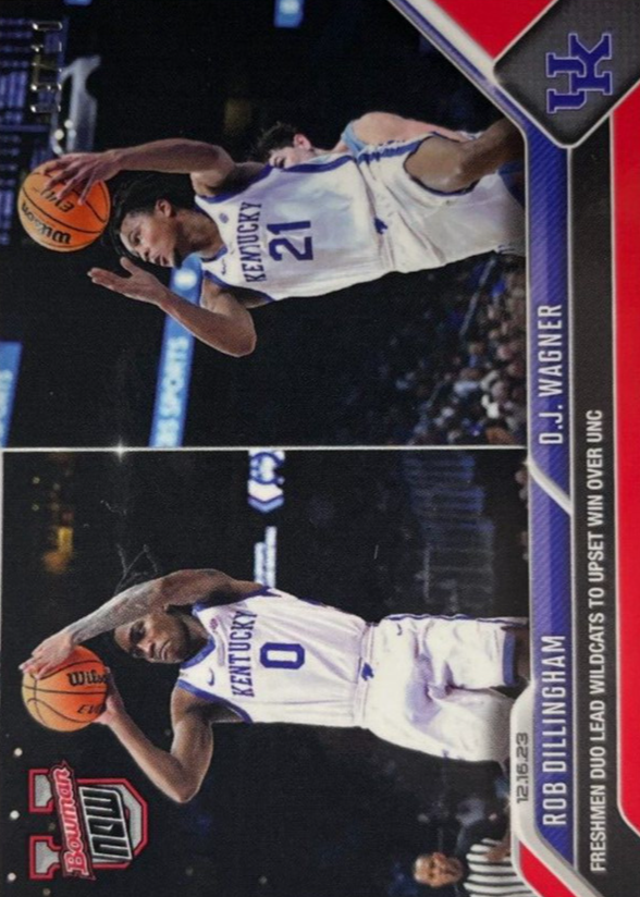 Rob Dillingham & DJ Wagner 2023 Bowman U Now #21 Red /10 Price Guide ...