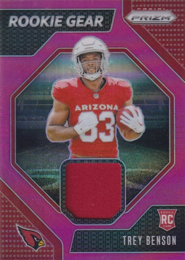 Trey Benson 2024 Prizm #RG-TBN Rookie Gear - Pink Price Guide - Sports ...