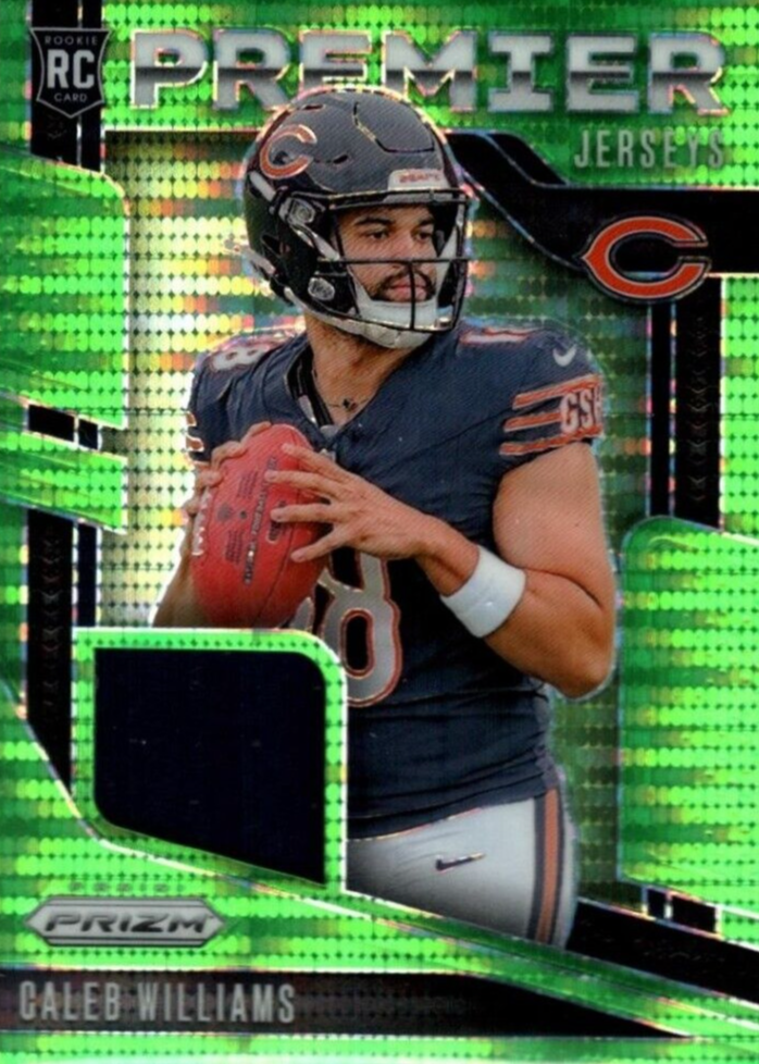 Caleb Williams 2024 Prizm #PJ-CWS Premier Jerseys - Neon Green Pulsar ...