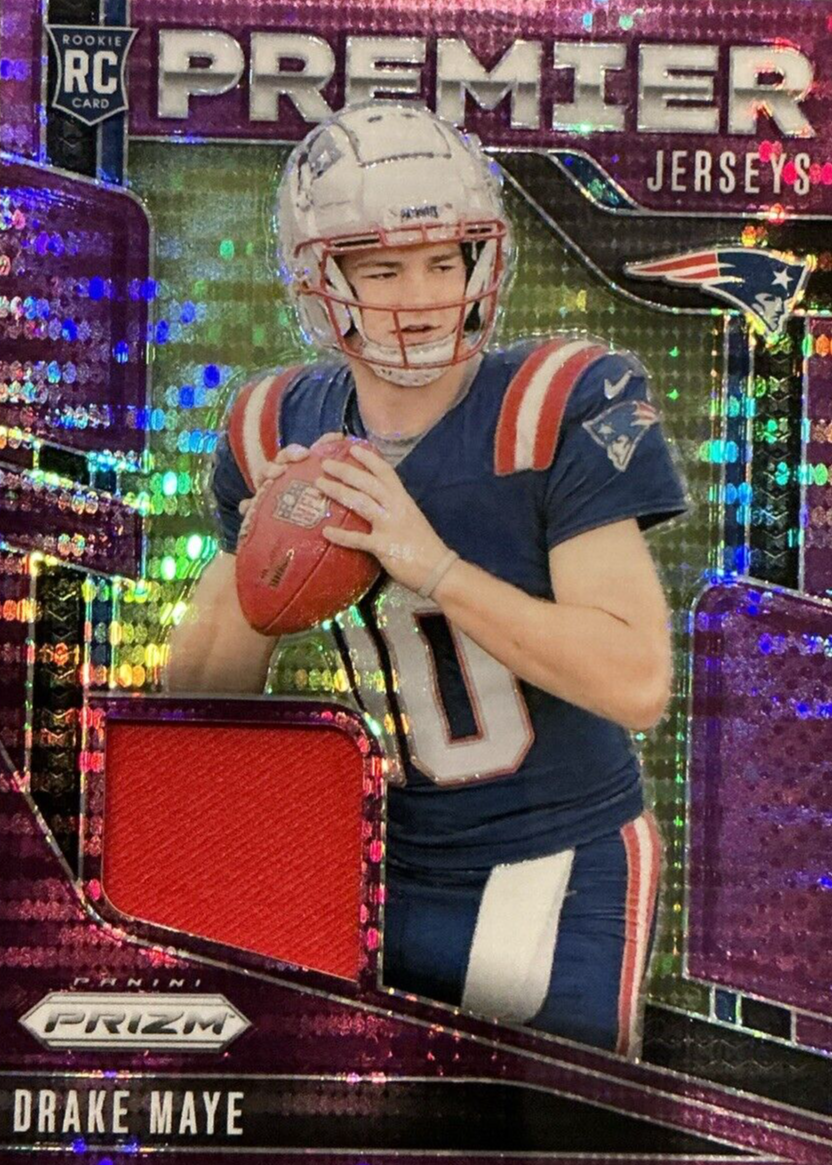 Drake Maye 2024 Prizm #PJ-DME Premier Jerseys - Purple Pulsar Price ...