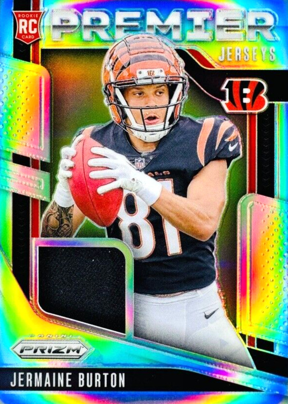 Jermaine Burton 2024 Prizm #PJ-JBN Premier Jerseys Price Guide - Sports ...