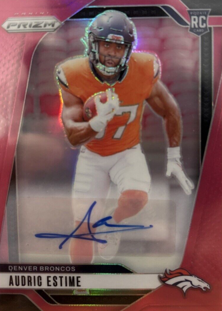 Audric Estime 2024 Prizm #306 Rookie Autographs - Pink Price Guide ...