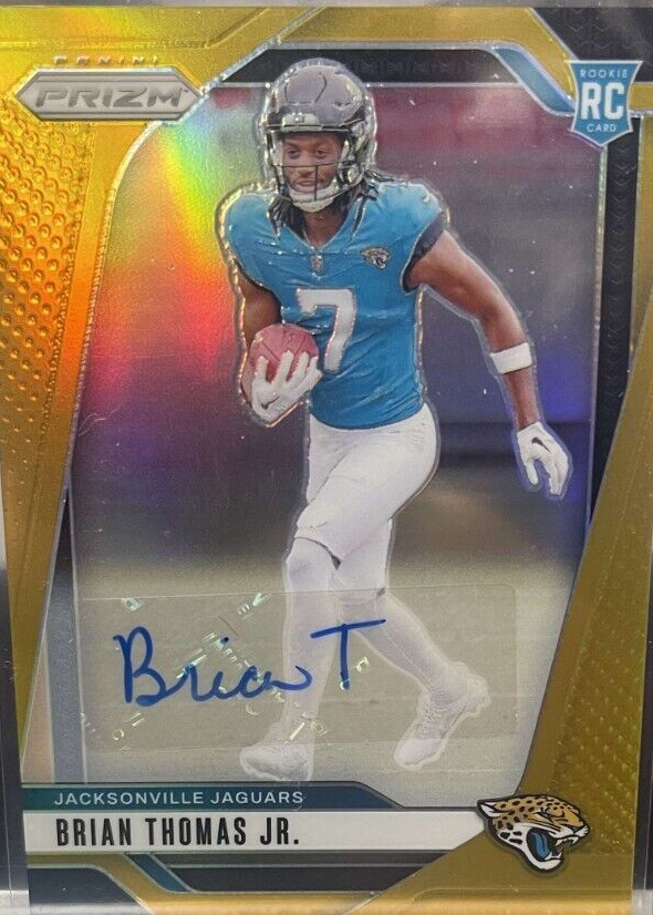Brian Thomas Jr. 2024 Prizm #314 Rookie Autographs - Gold /10 Price ...