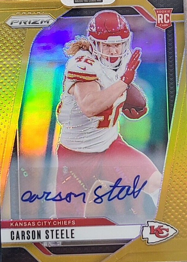 Carson Steele 2024 Prizm #377 Rookie Autographs - Gold /10 Price Guide ...