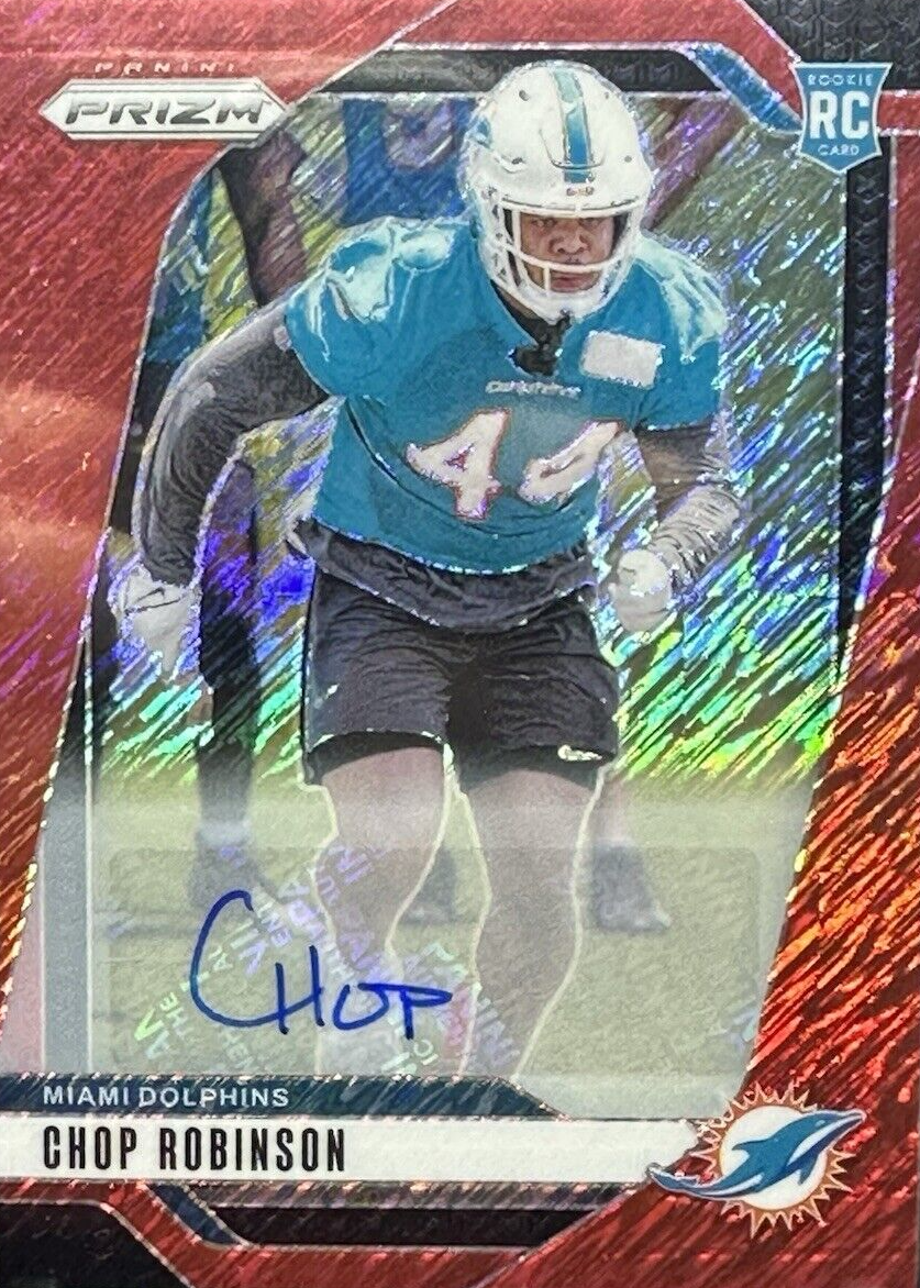 Chop Robinson 2024 Prizm #319 Rookie Autographs - Red Shimmer /35 Price ...