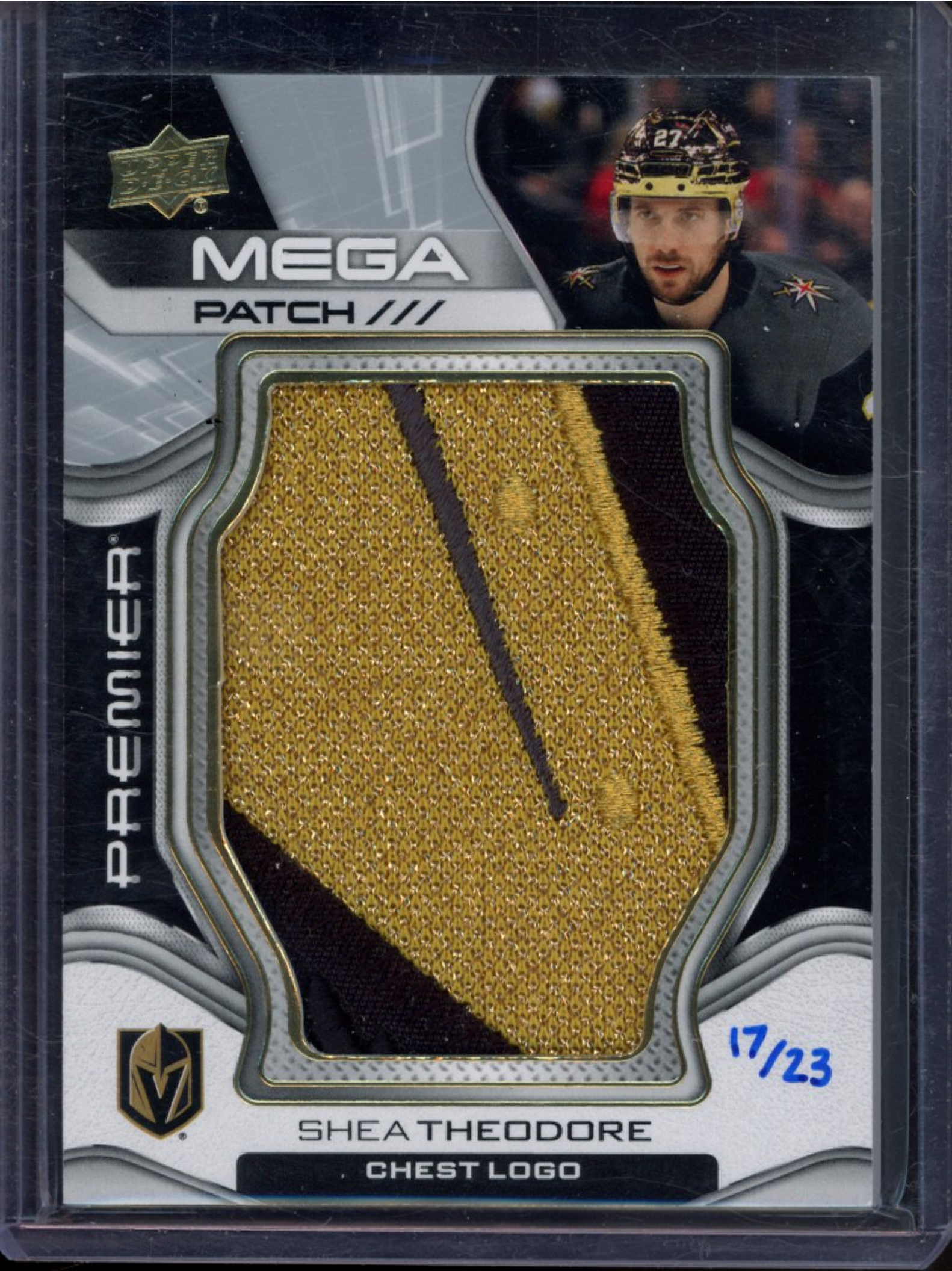 Shea Theodore 2022 Upper Deck Premier #PMP-ST Premier Mega Patch Chest ...