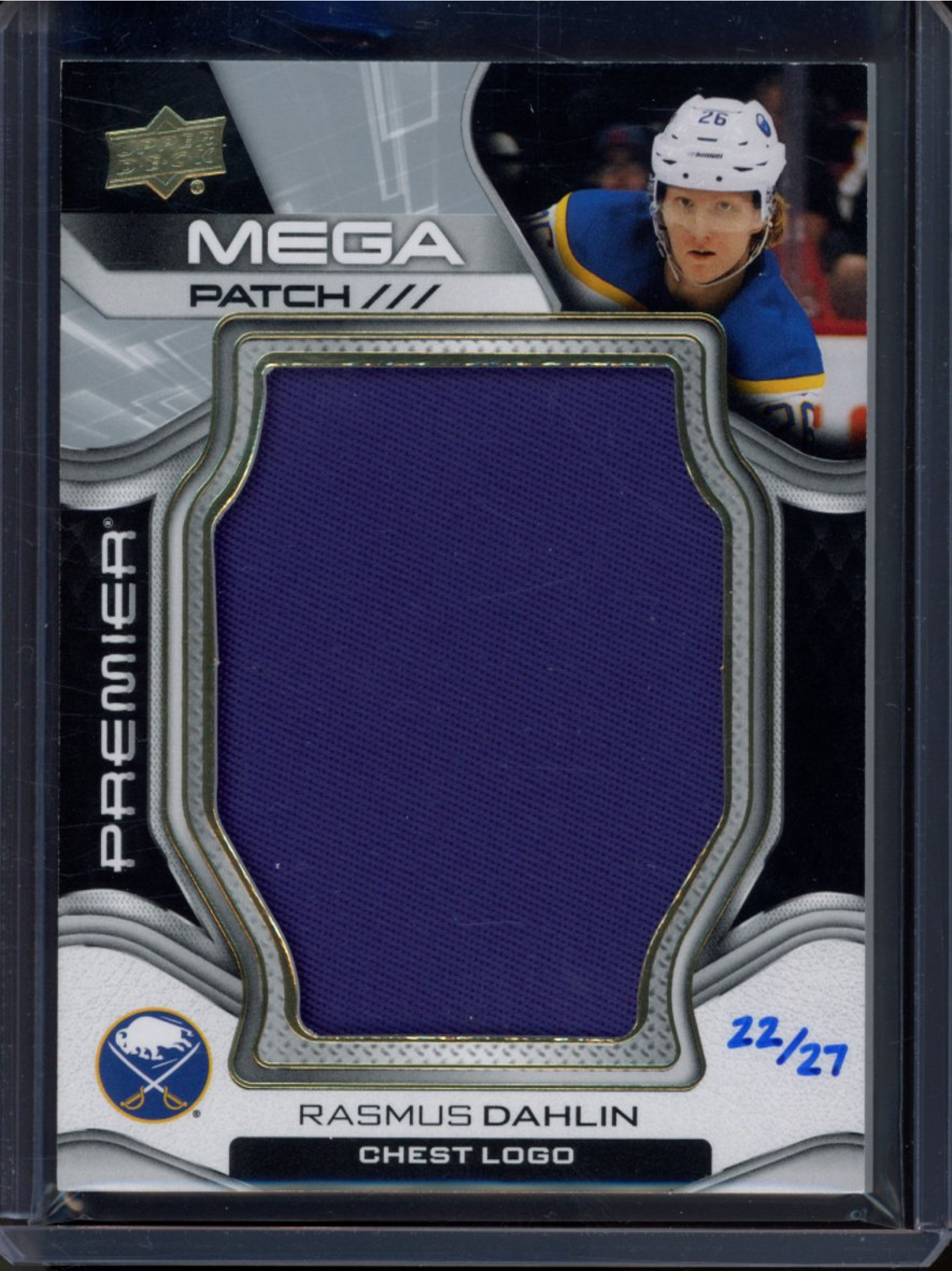 Rasmus Dahlin 2022 Upper Deck Premier #PMP-RD Premier Mega Patch Chest ...