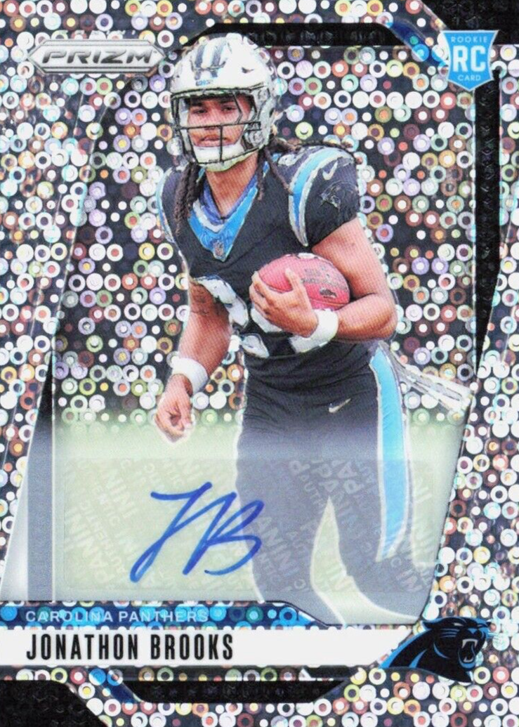 Jonathon Brooks 2024 Prizm #357 Rookie Autographs - No Huddle Price ...