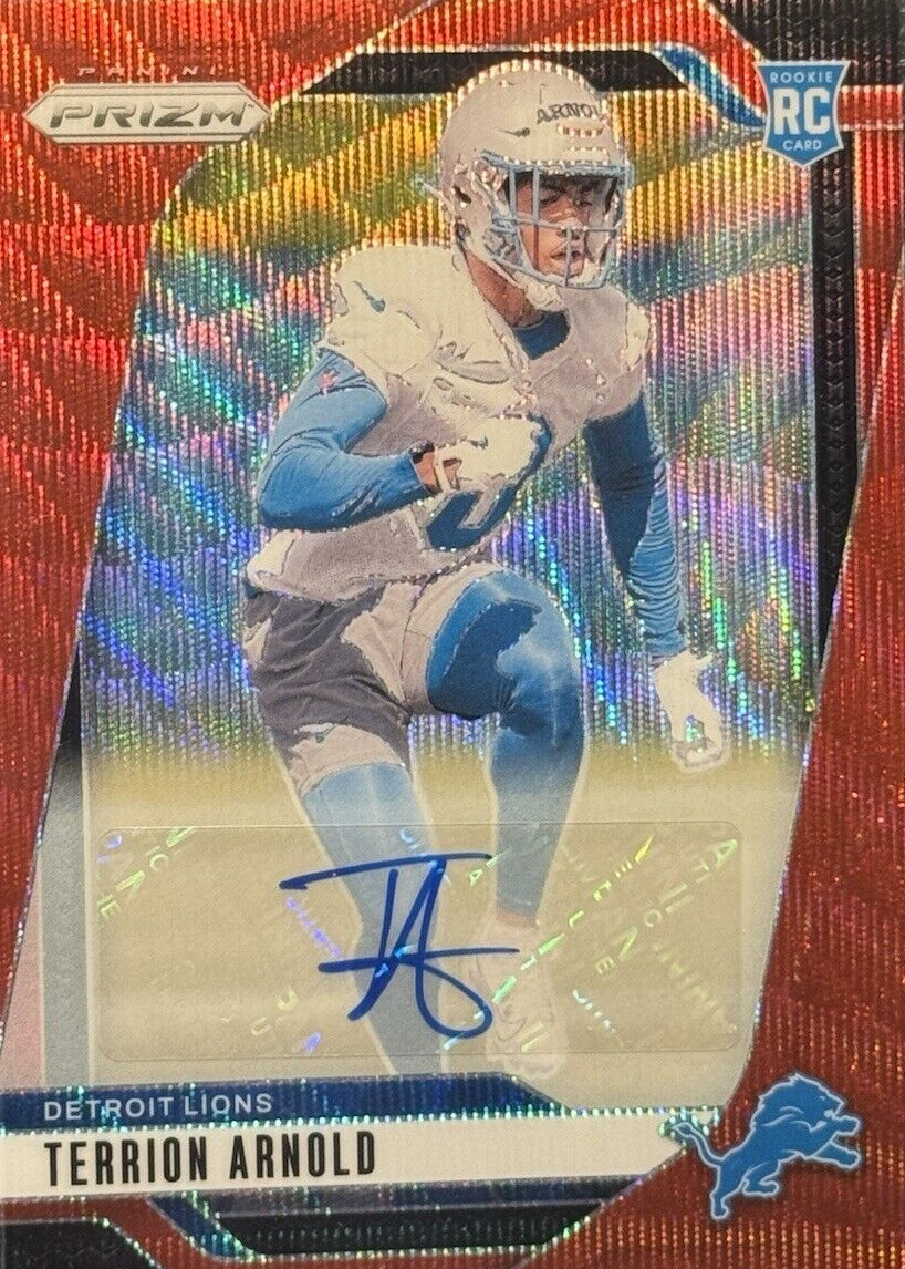 Terrion Arnold 2024 Prizm #389 Rookie Autographs - Red Wave /149 Price ...