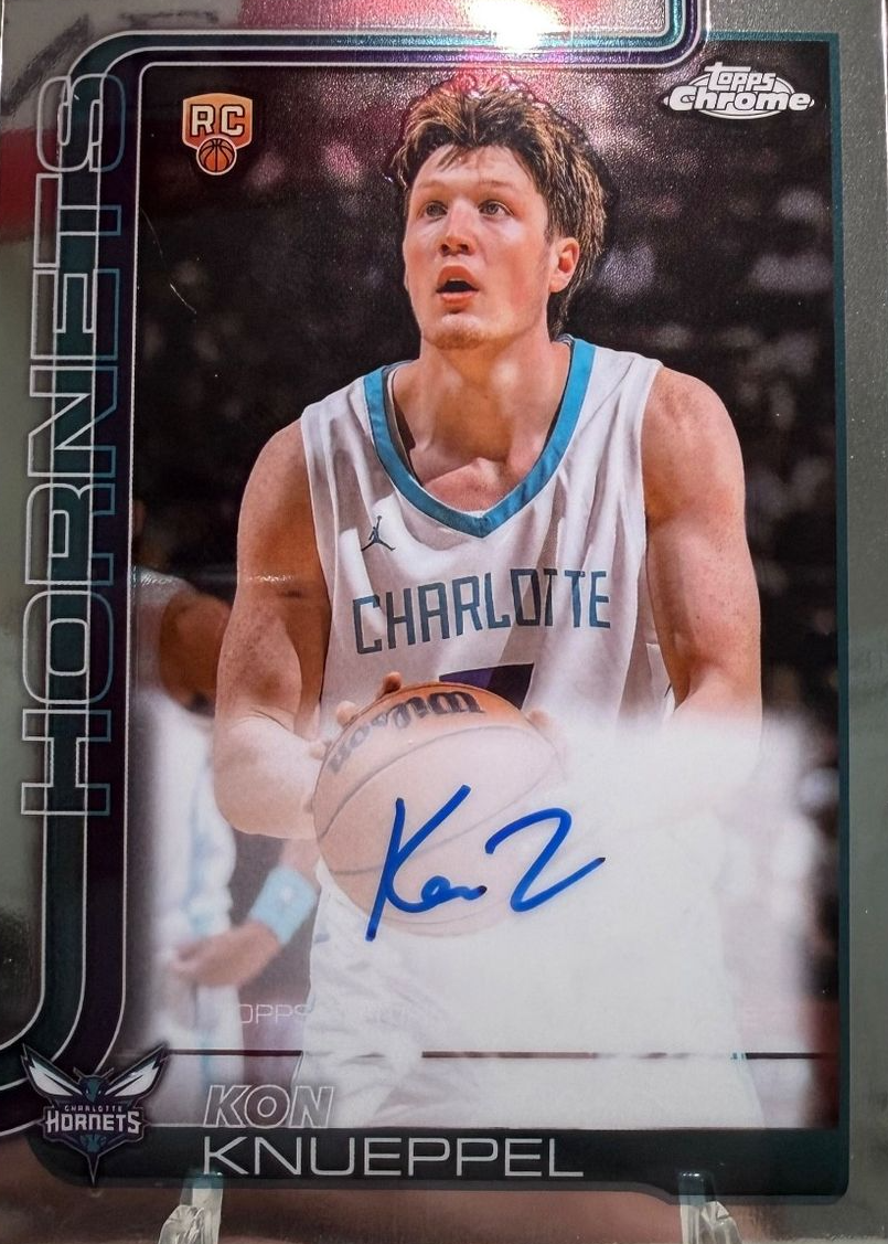 Kon Knueppel 2025 Topps Chrome #TCAR-KK Chrome Rookie Autographs Price ...