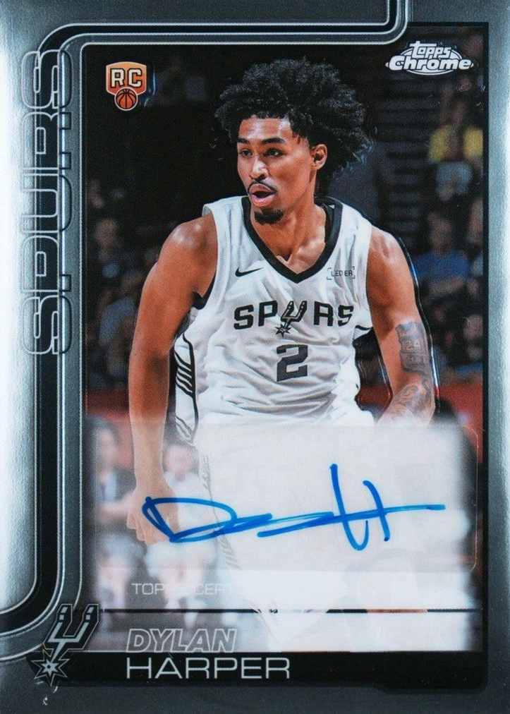 Dylan Harper 2025 Topps Chrome #TCAR-DH Chrome Rookie Autographs Price ...