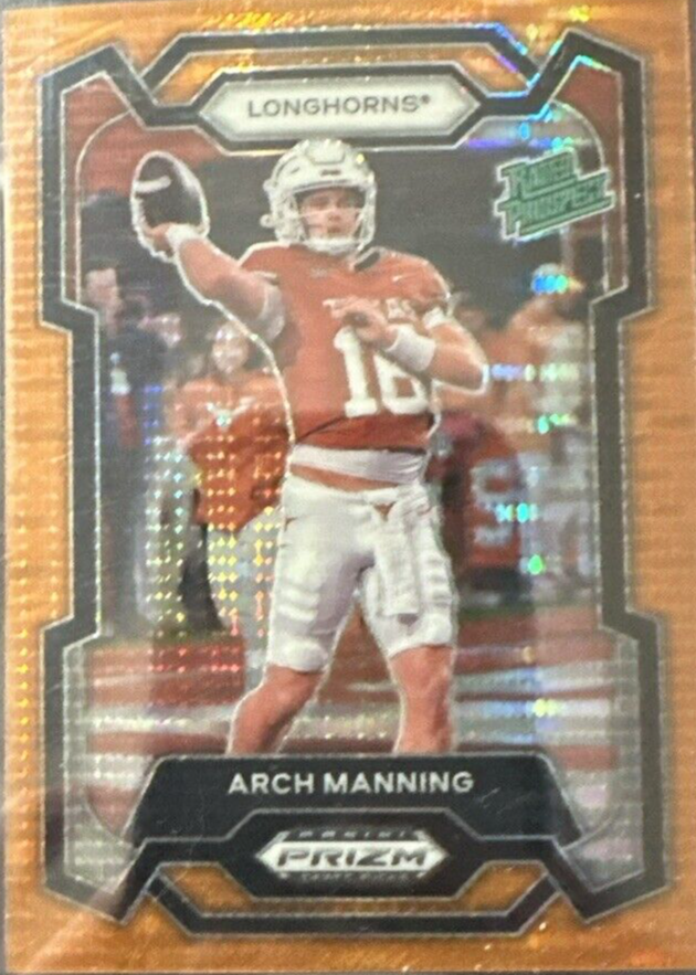 Arch Manning 2024 Prizm Draft Picks #192 Orange Pulsar /49 Price Guide ...