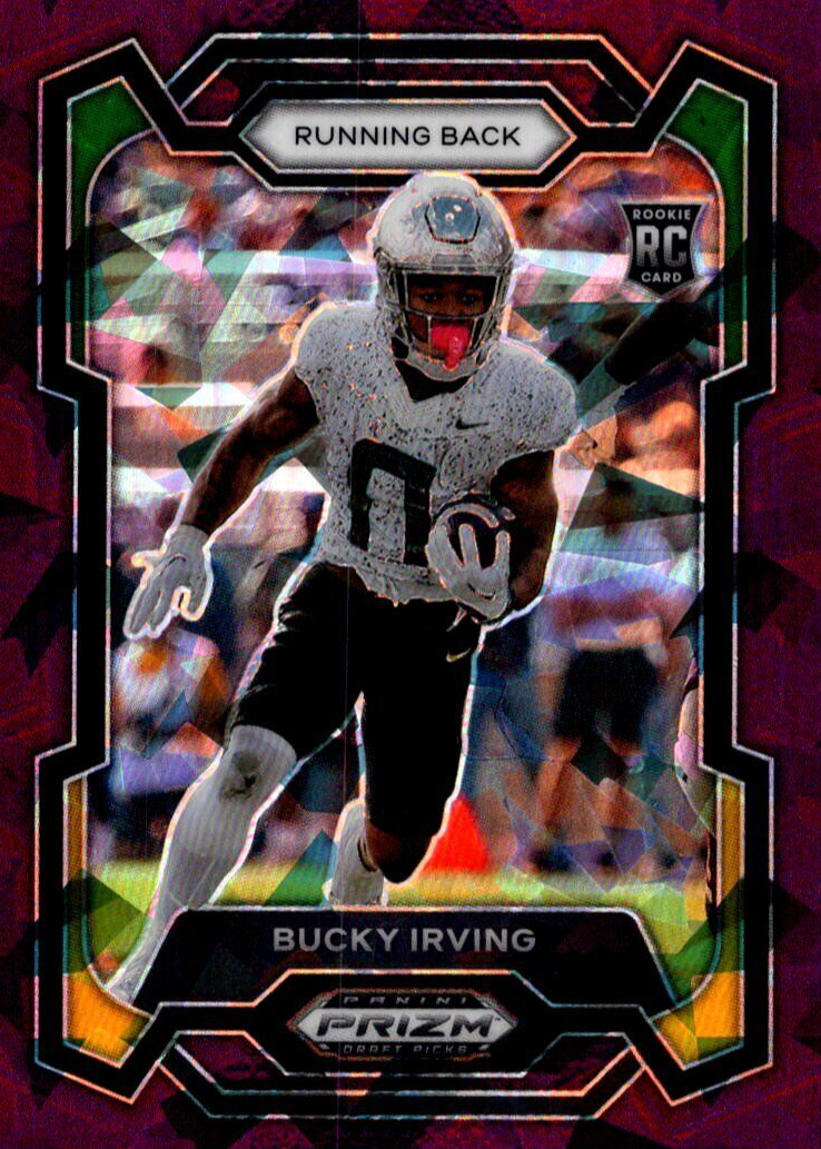 Bucky Irving 2024 Prizm Draft Picks #172 Purple Ice /149 Price Guide ...