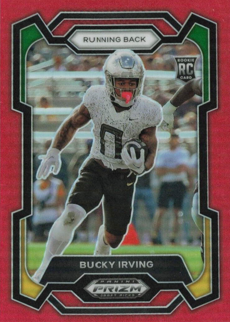 Bucky Irving 2024 Prizm Draft Picks #172 Red /299 Price Guide - Sports ...