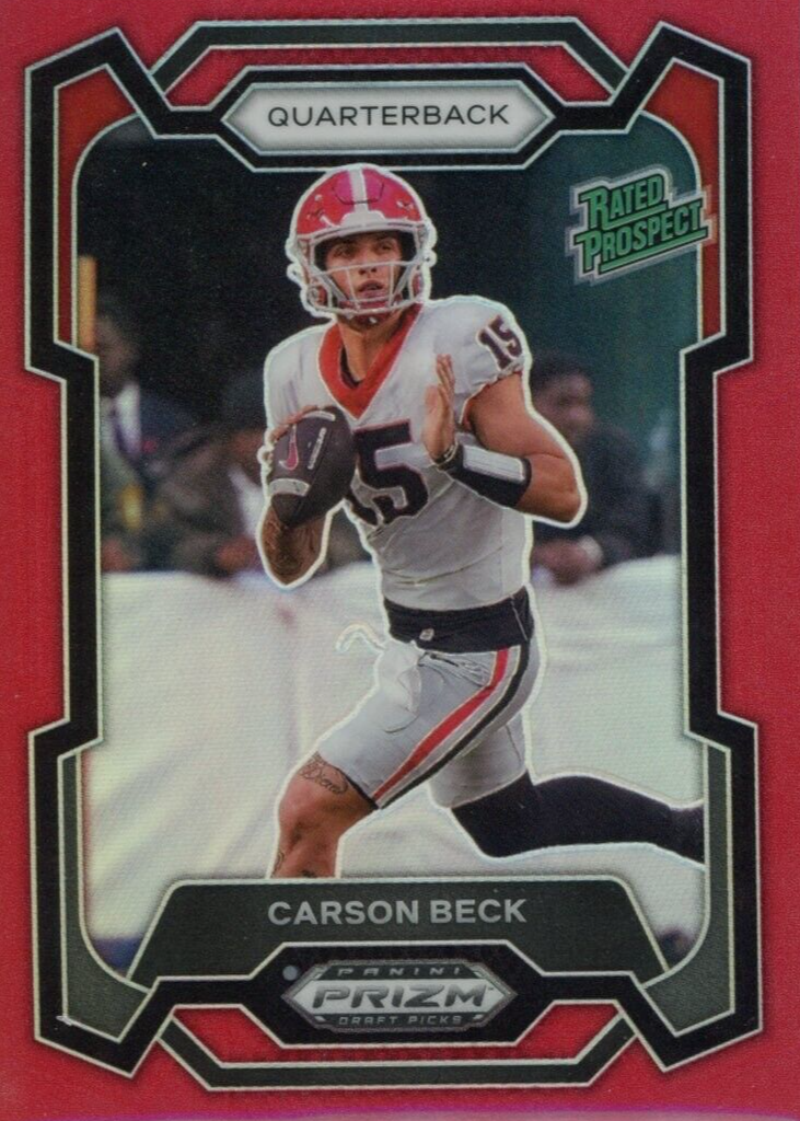 Carson Beck 2024 Prizm Draft Picks #130 Red /299 Price Guide - Sports Card Investor