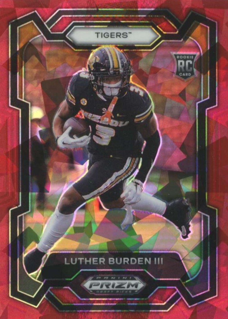Luther Burden III 2024 Prizm Draft Picks #198 Red Ice Price Guide ...
