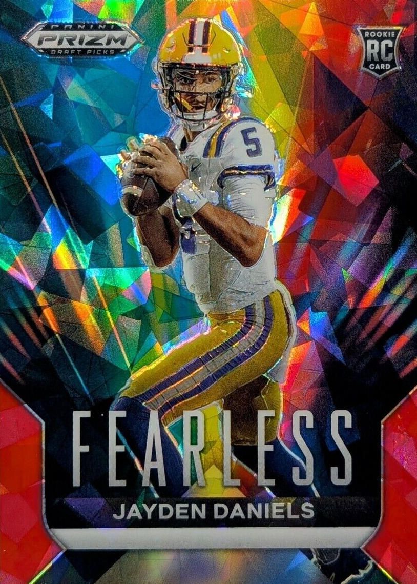 Jayden Daniels 2024 Prizm Draft Picks #F-JD Fearless - Red Ice Price ...
