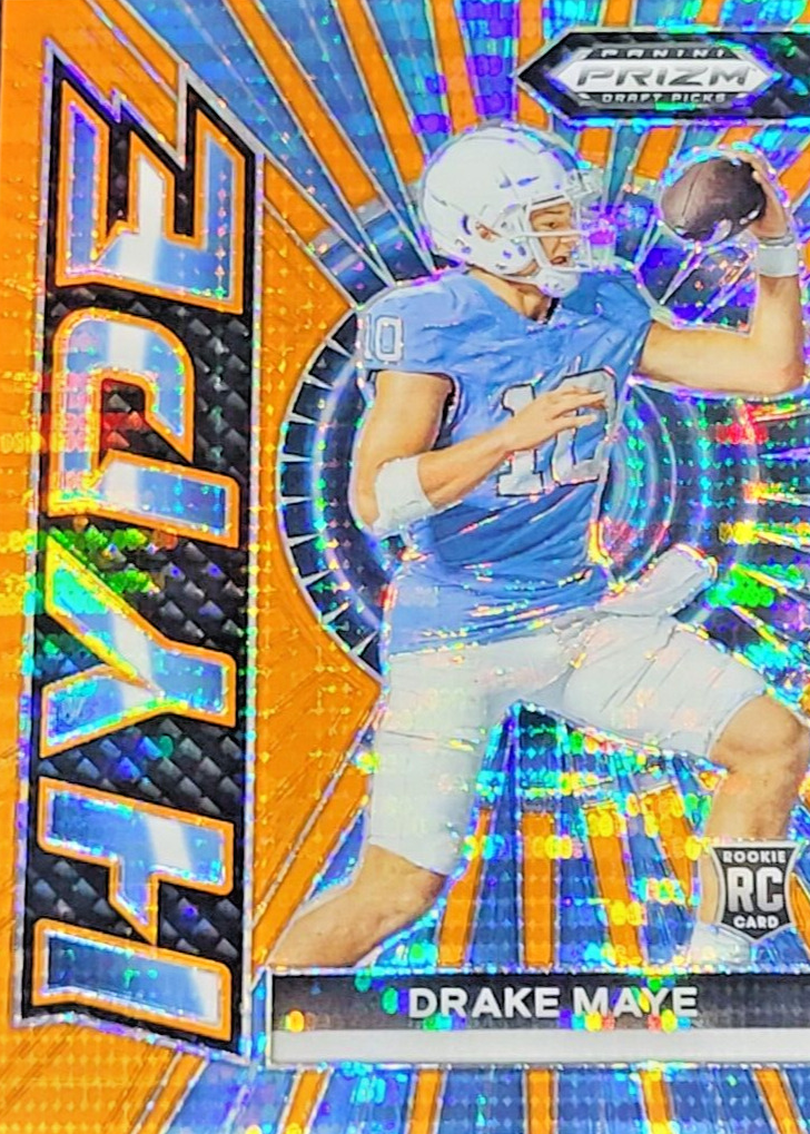 Drake Maye 2024 Prizm Draft Picks #HP-DM Hype - Orange Pulsar /49 Price ...