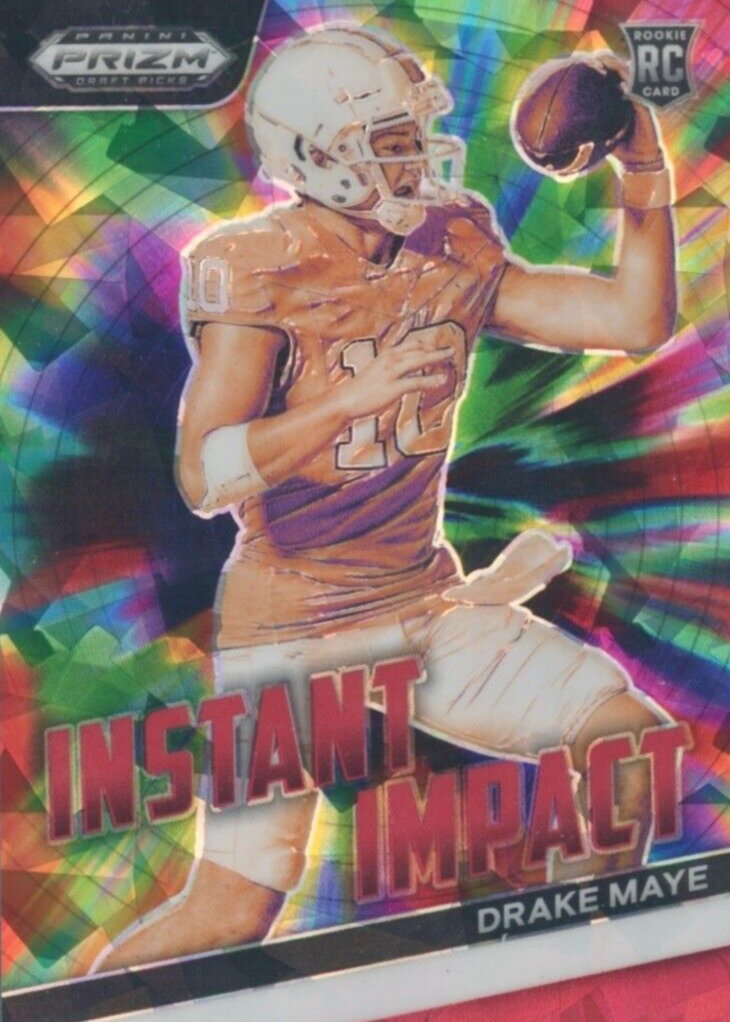 Drake Maye 2024 Prizm Draft Picks #II-DM Instant Impact - Red Ice Price ...