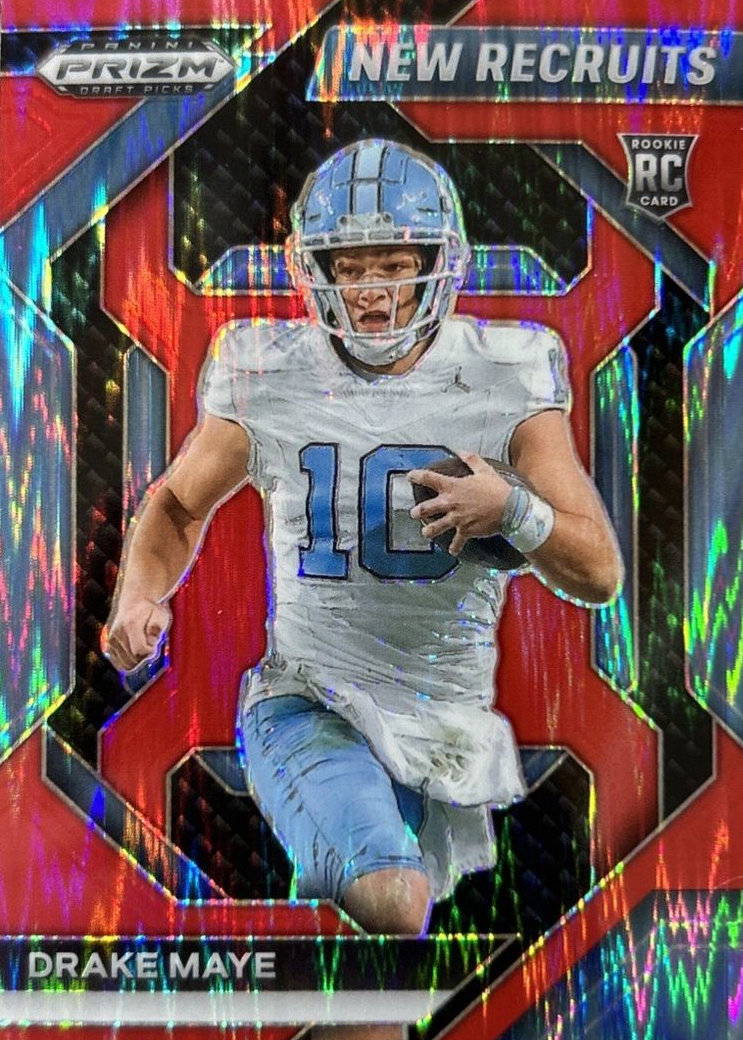 Drake Maye 2024 Prizm Draft Picks #NR-DME New Recruits - Red Flash /49 ...