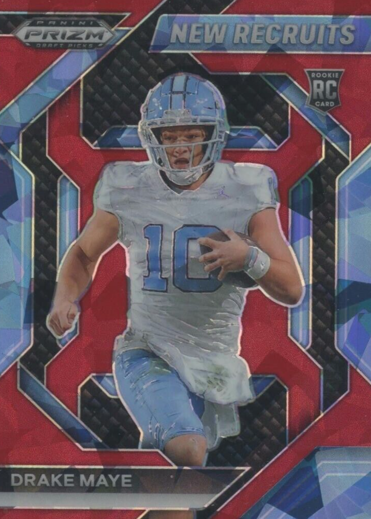 Drake Maye 2024 Prizm Draft Picks #NR-DME New Recruits - Red Ice Price ...