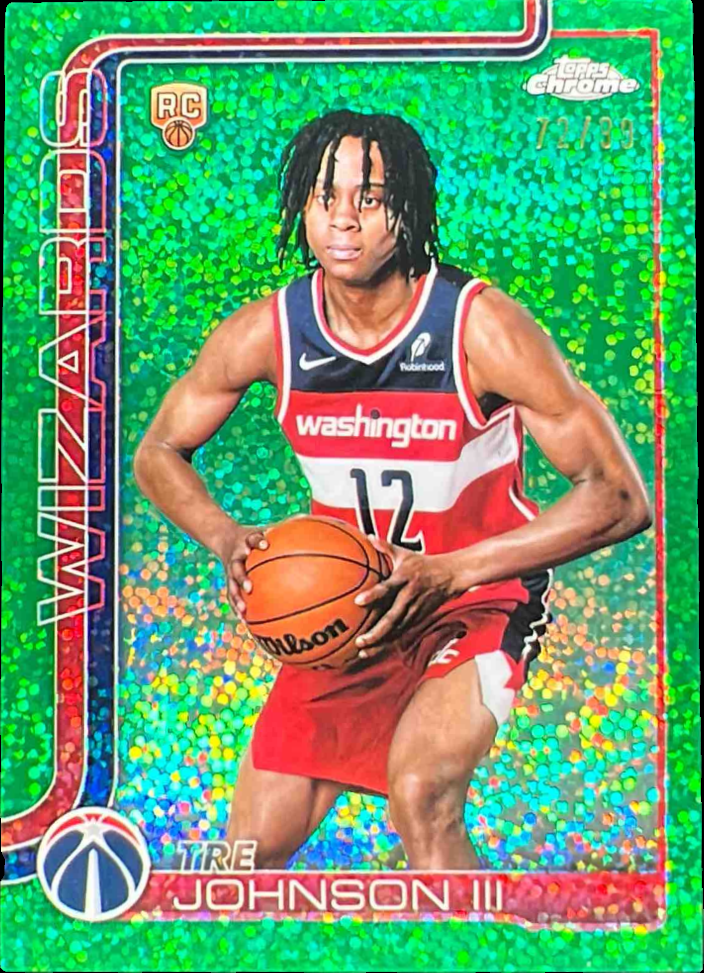 Tre Johnson III 2025 Topps Chrome #256 Image Variation - Green Speckle ...