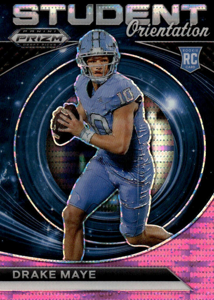 Drake Maye 2024 Prizm Draft Picks #SO-DM Student Orientation - Neon ...
