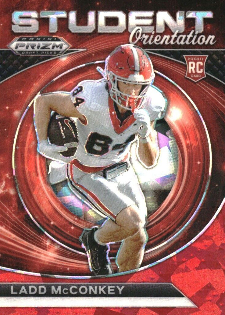 Ladd McConkey 2024 Prizm Draft Picks #SO-LM Student Orientation - Red ...