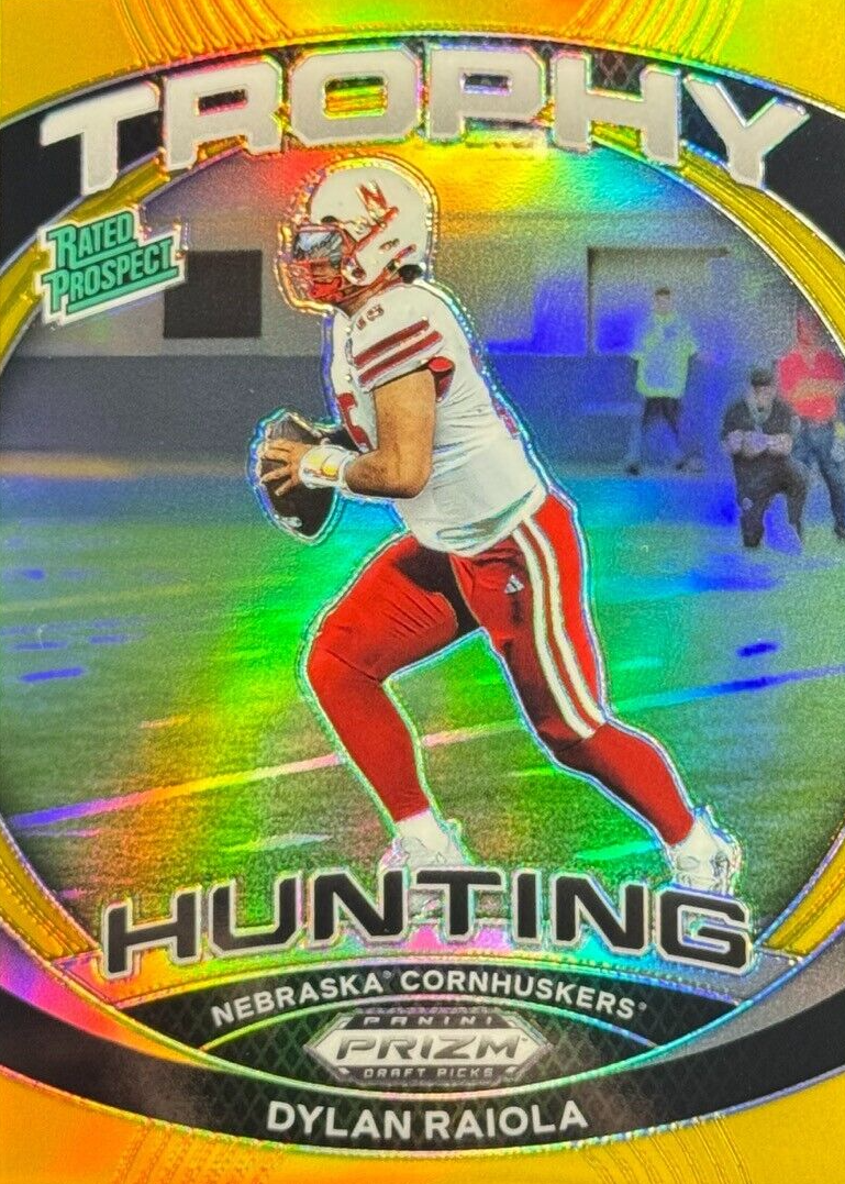Dylan Raiola 2024 Prizm Draft Picks #TH-DRA Trophy Hunting - Gold /10 ...