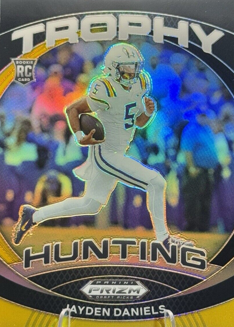 Jayden Daniels 2024 Prizm Draft Picks #TH-JDS Trophy Hunting - Black ...