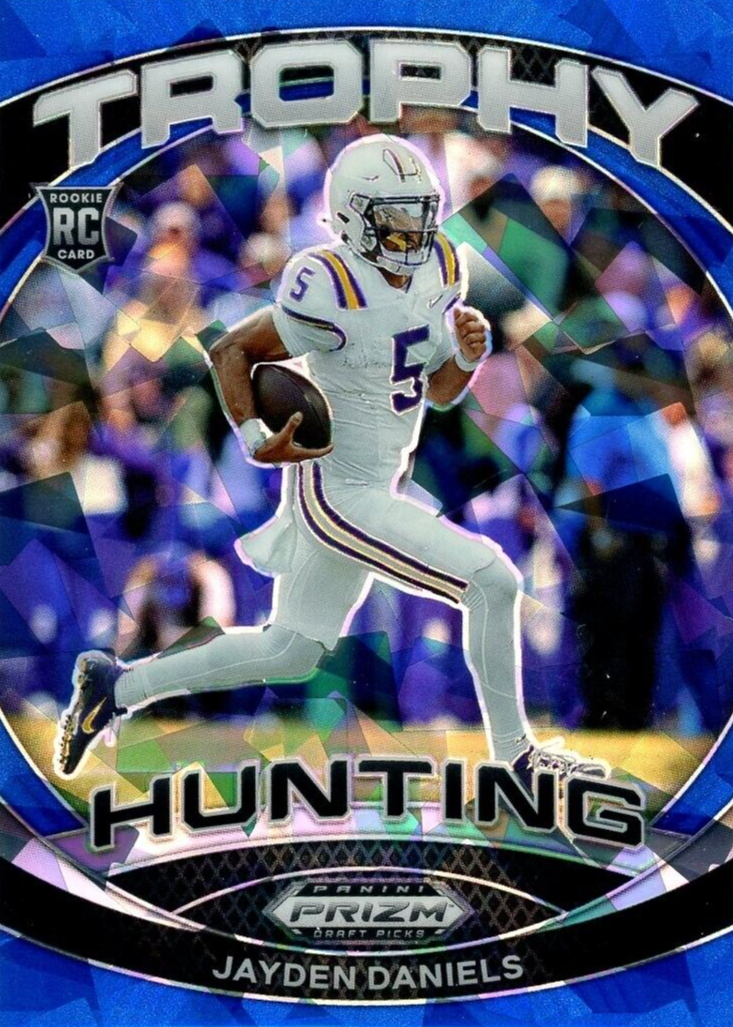 Jayden Daniels 2024 Prizm Draft Picks #TH-JDS Trophy Hunting - Blue Ice /99 Price Guide - Sports ...