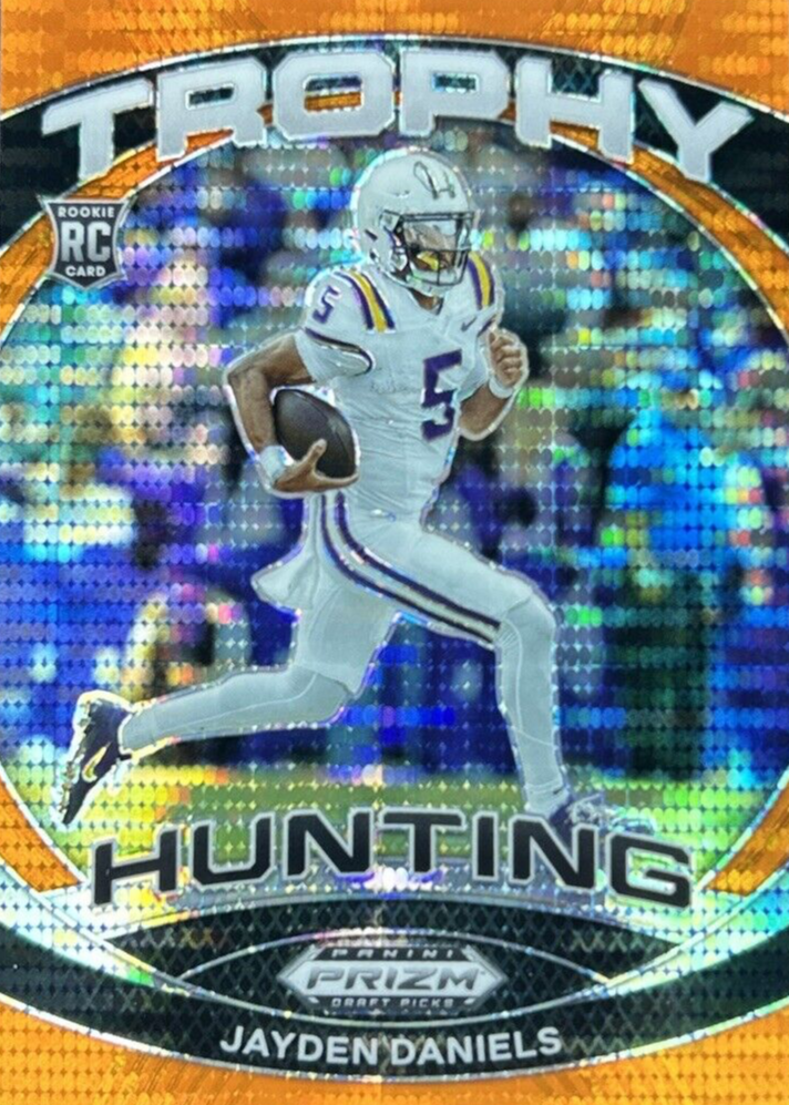 Jayden Daniels 2024 Prizm Draft Picks #TH-JDS Trophy Hunting - Orange ...