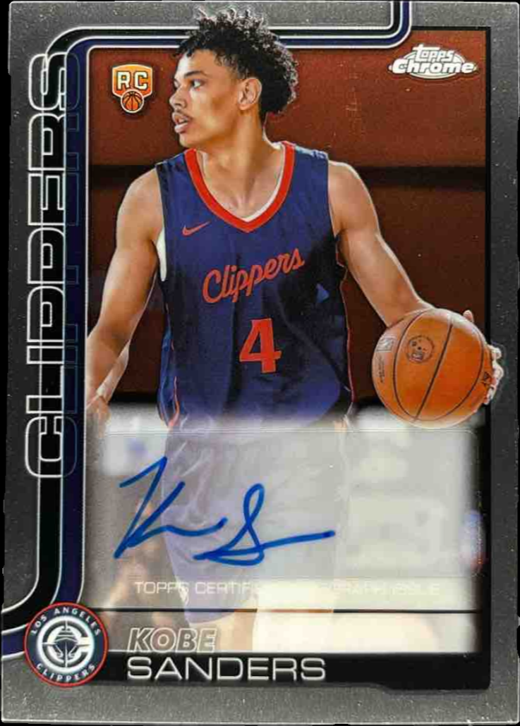 Kobe Sanders 2025 Topps Chrome #TCAR-KS Chrome Rookie Autographs Price ...