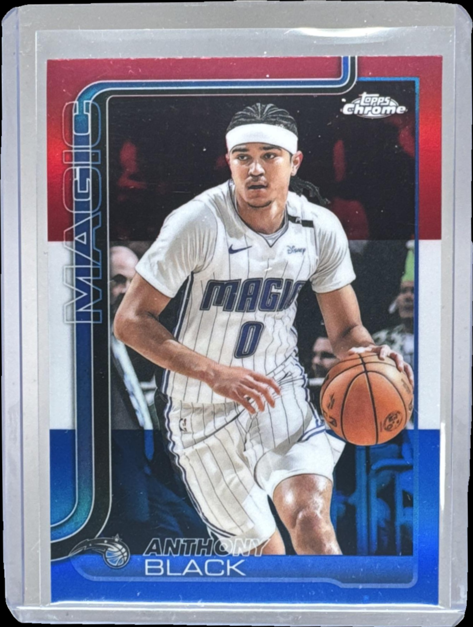 Anthony Black 2025 Topps Chrome #103 Red White & Blue Refractor Price ...